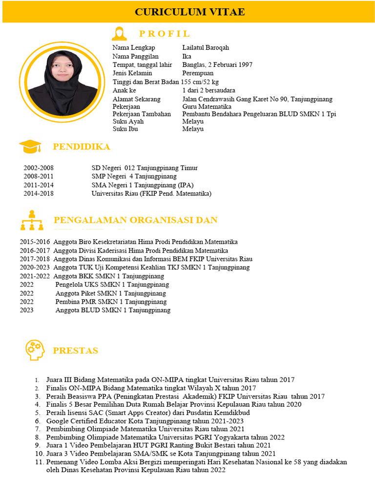 CV Ika 2 | PDF | Kesehatan Holistik