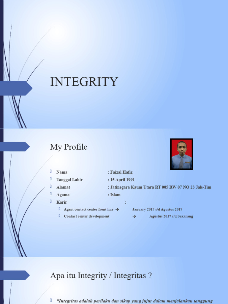 Presentation JNE Integrity | PDF