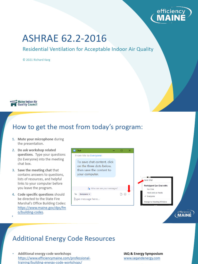 ASHRAE 62.2 2016 Presentation | PDF | Ventilation (Architecture) | Duct ...