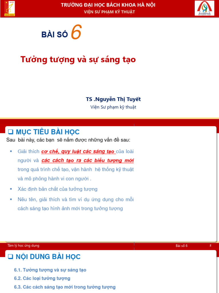 6. Bài Số 6 - Tưởng Tượng Và Sự Sáng Tạo (Gui TK) | PDF