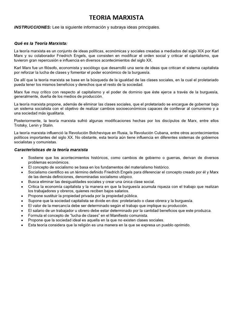 Teoria Marxista y Fenomenos Sociales | PDF | marxismo | Karl Marx