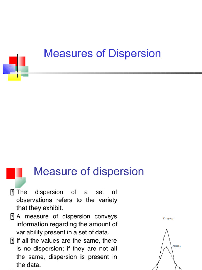 Unit 3. Measures of Dispersion Revised | PDF