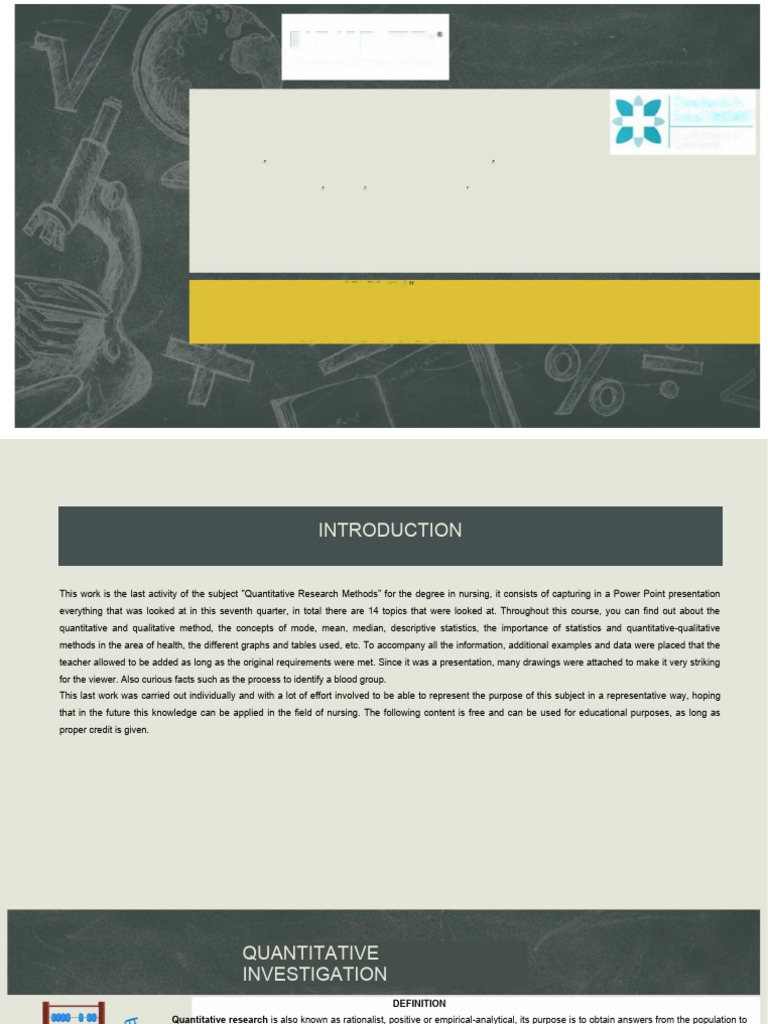 Quantitative Methods Nursing Examples | PDF | Quantitative Research ...