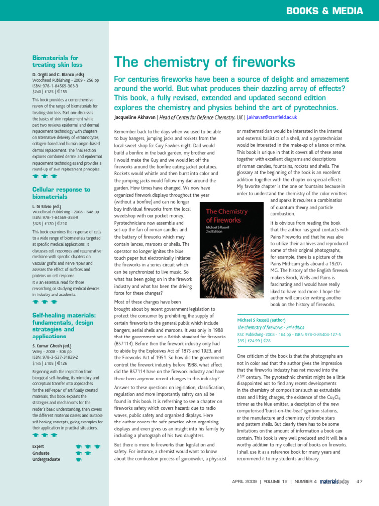 The Chemistry of Fireworks | PDF | Fireworks | Physical Sciences