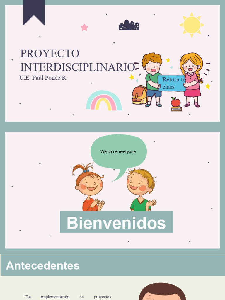 Presentación Proyecto Interdisciplinario | PDF | Evaluación | Aprendizaje