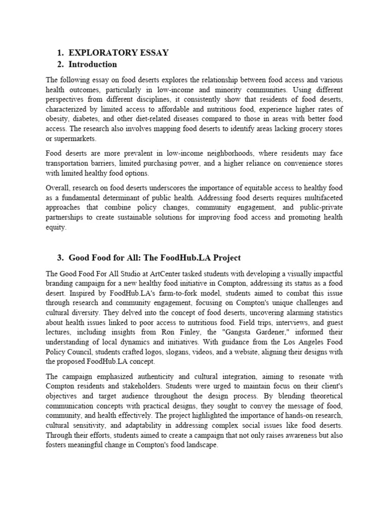 Exploratory Essay | PDF | Entrepreneurship