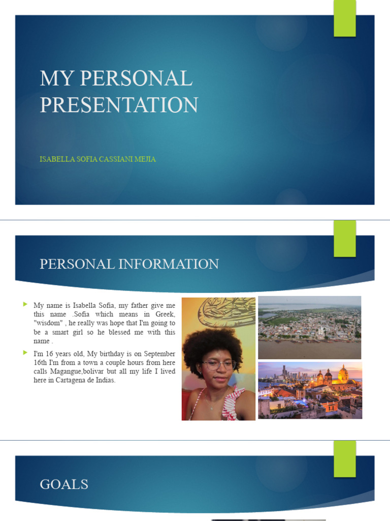 My Personal Presentation | PDF
