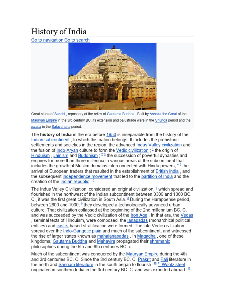 History of India | PDF | South Asia | Asia