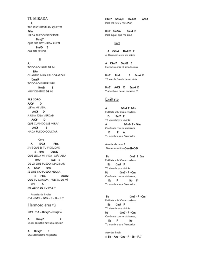 Tu Mirada Marcos Witt Oasis Music Pdf