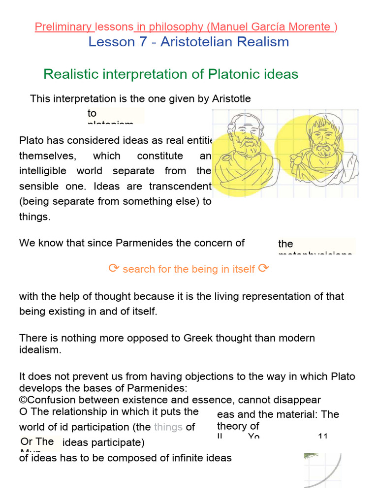 Preliminary Philosophy Lessons - Lesson 7 (Notes) | PDF | Substance ...