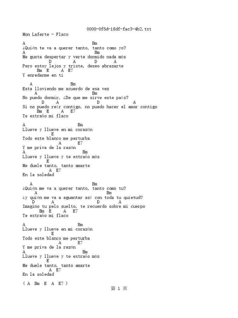 Mon Laferte - Flaco | PDF