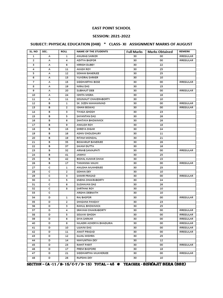 Xi 2021 Assignment August | PDF