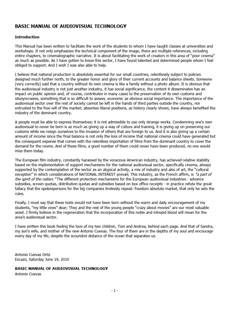 Basic Manual of Visual Technology | PDF | Camera Lens | Cinematography