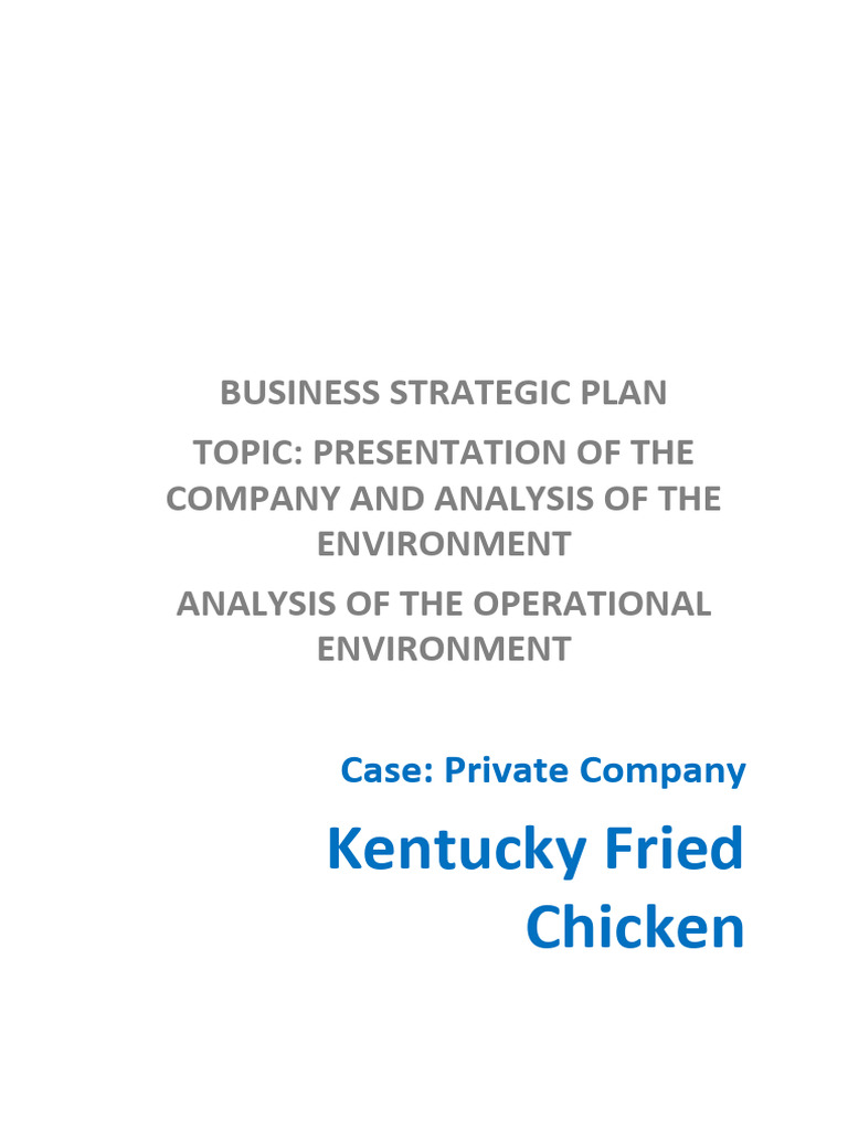 KFC DRR External Analysis Case | PDF | Inflation | Interest Rates