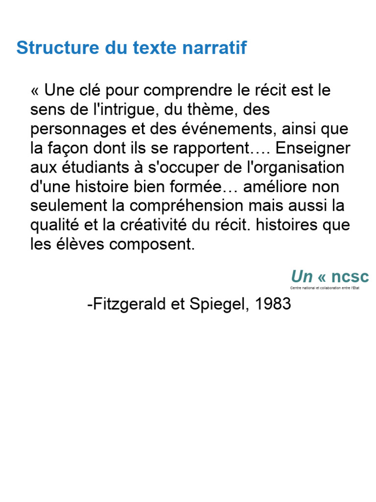 Structure Du Texte Narratif PowerPoint | PDF