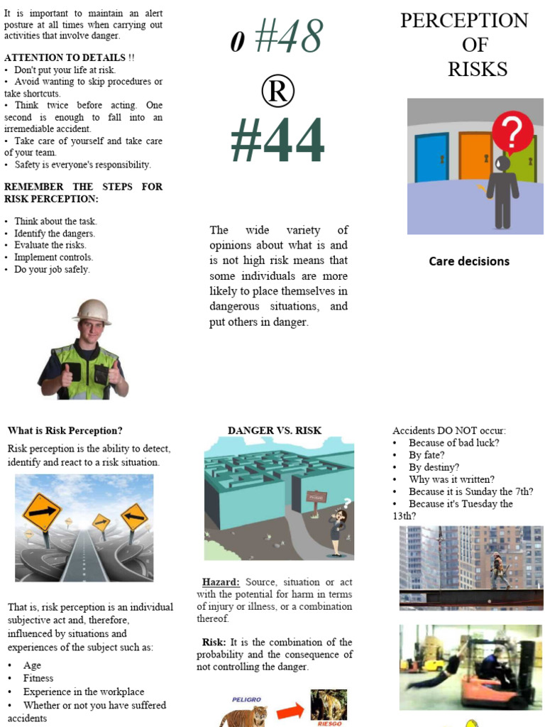 Risk Perception Brochure | PDF | Risk | Hazards