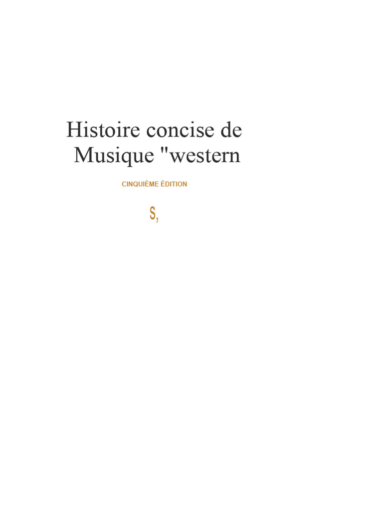 Histoire Concise de La Musique Occidentale | PDF | Moyen-Âge | Charlemagne