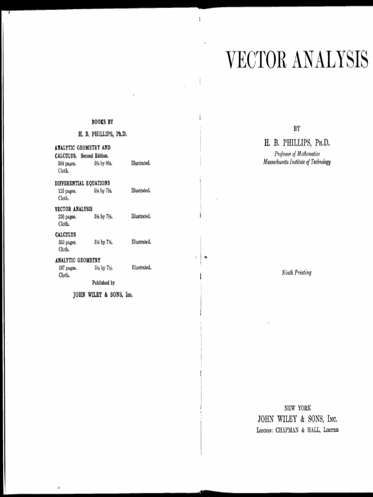 Dokumen - Pub Vector Analysis 9nbsped | PDF