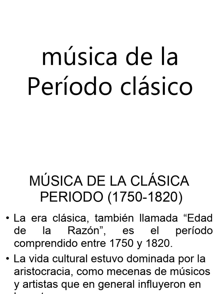 Música Del Período Clásico | PDF | Sinfonía | Periodo Clásico (Música)