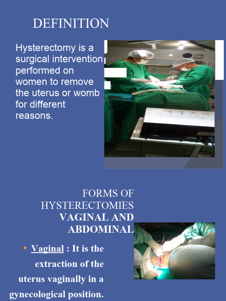 HYSTERECTOMY | PDF | Surgery | Clinical Medicine