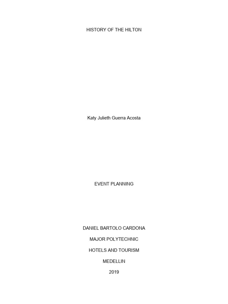 Hilton History | PDF | Hilton Worldwide | Hotel