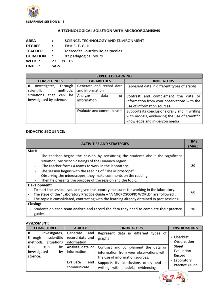 LEARNING SESSION 7 - Laboratory Practice | PDF | Microscope | Data