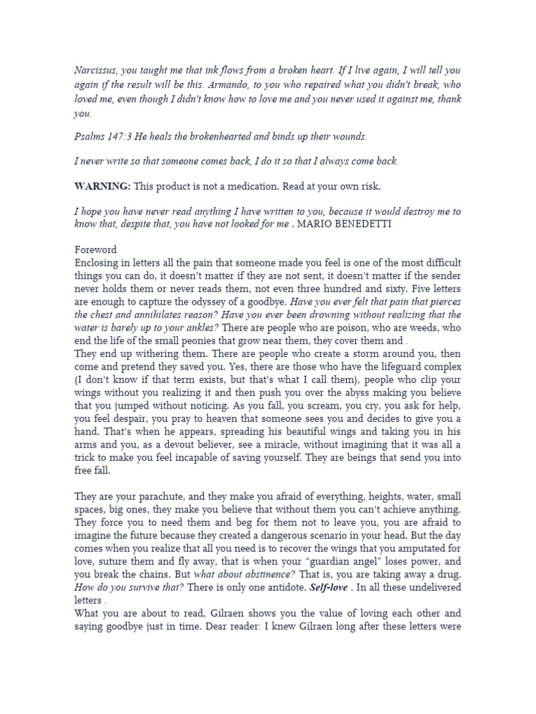 Letters That Did Not Arrive | PDF