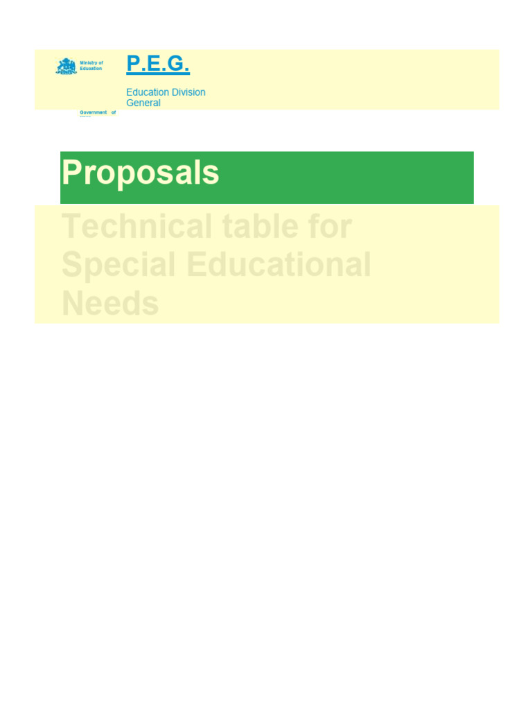 NEE Technical Table | PDF | Pedagogy | Teachers