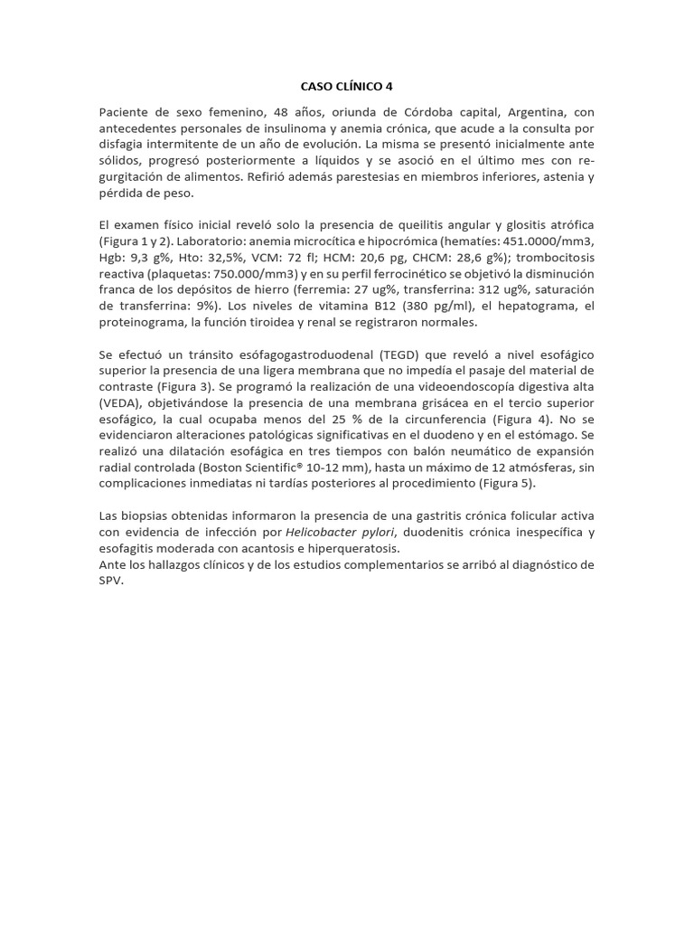 Caso CL Nico 4 | PDF | Esófago | Enfermedades y trastornos