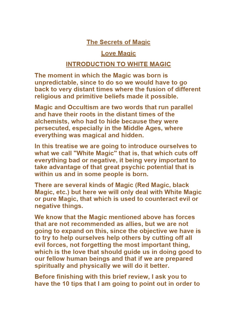 The Secrets of Magic PDF | PDF | Knowledge | Altar