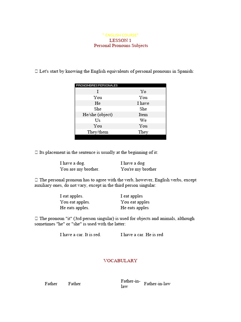 50 English Lessons and Exercises | PDF | English Language | Verb