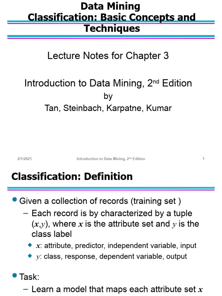 Chap3 Basic Classification New 2 Pdf Statistical Classification Artificial Neural Network