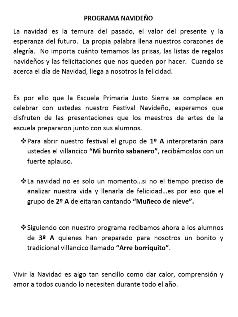 Programa Navideño | PDF
