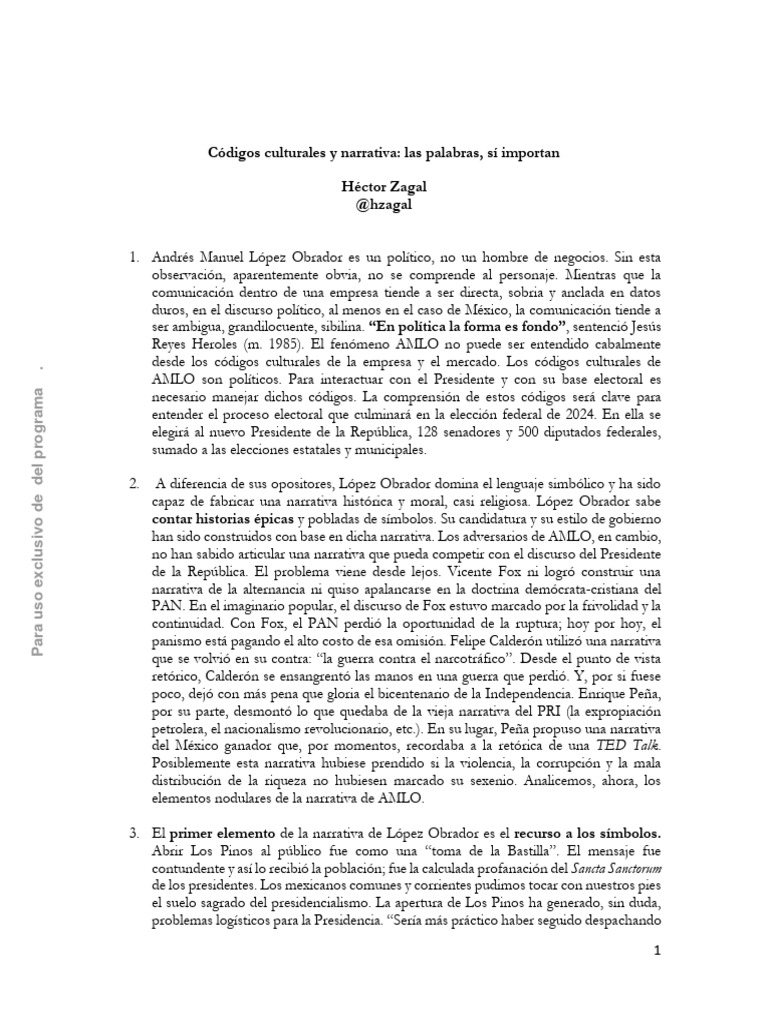 2023 ME 40 Códigos Culturales y Narrativa Las Palabras, Sí Importan ...