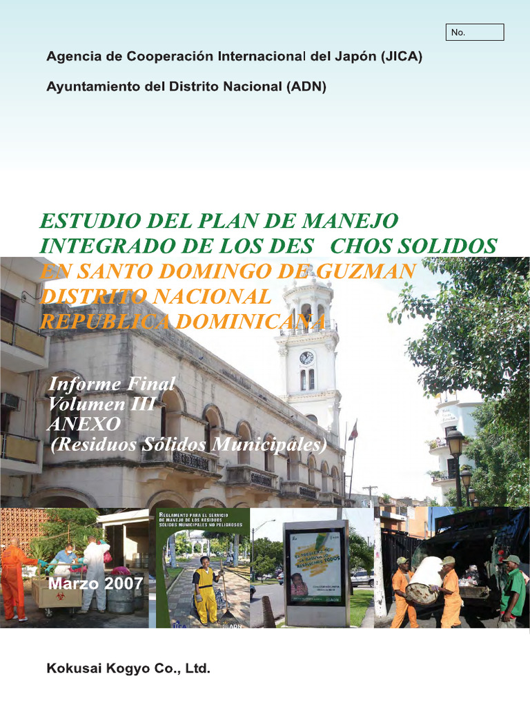 Jica 3 Estudio Manejo Integrado de Residuos Solidos Jica Vol Iii | PDF | Compost | Residuos