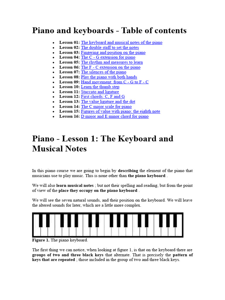 Keyboard Method | PDF | Piano | Clef