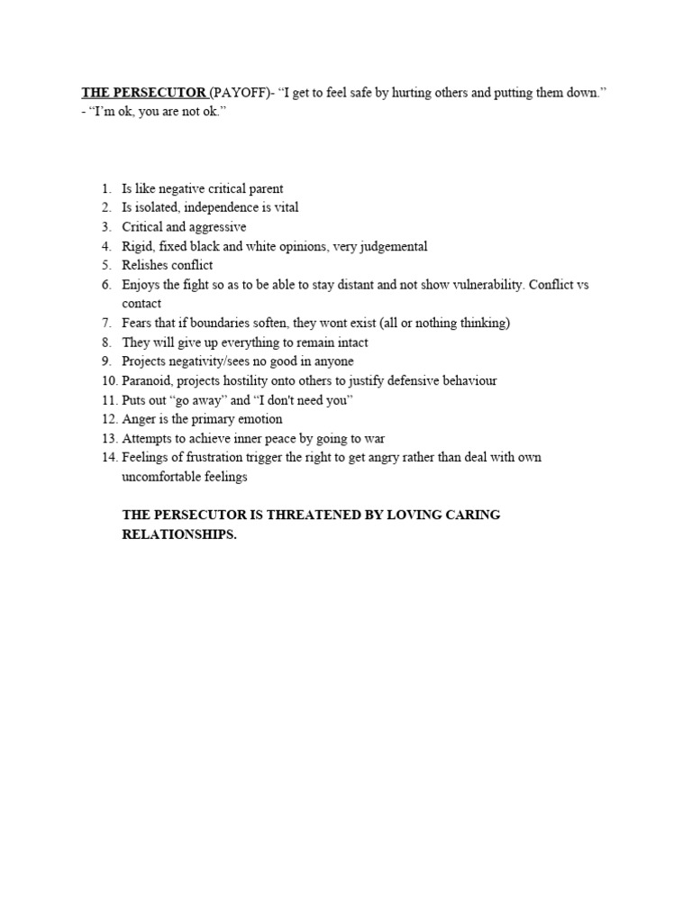 Drama Triangle | PDF | Self Esteem | Anger