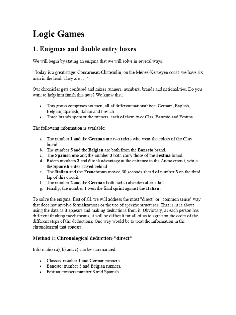 Logic Games Pdf Mathematical Logic Logic
