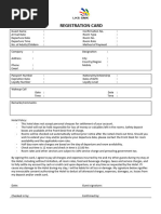 Hotel Guest Registration Form Template | PDF