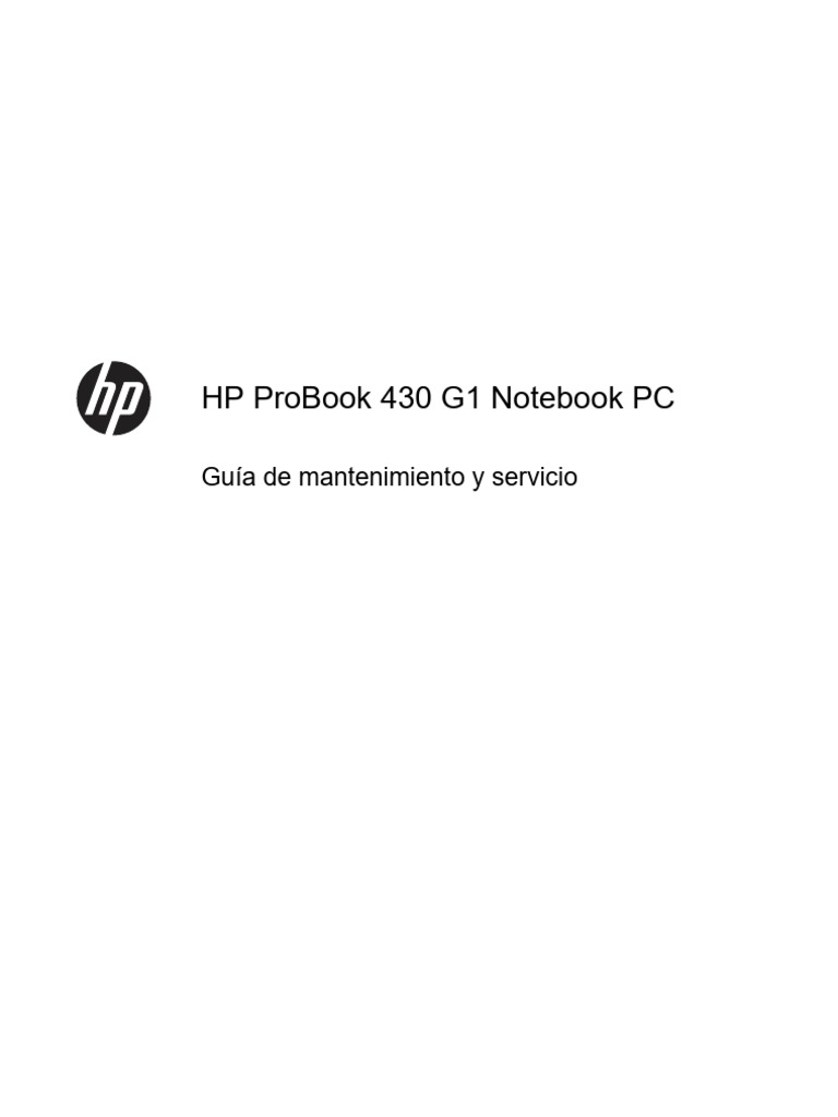 HP ProBook 430 G1 Notebook PC | PDF | Hewlett Packard | Windows 7