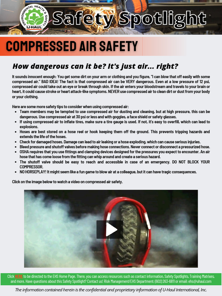 Compressed Air Safety | PDF | Business | Wellness
