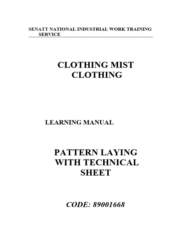 Pattern Layout With Technical Sheet | PDF | Yarn | Textiles