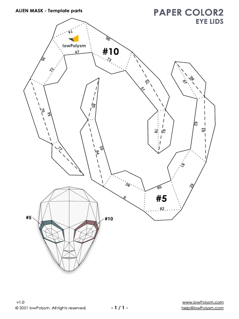ALIEN MASK Template Color2 1sheet | PDF