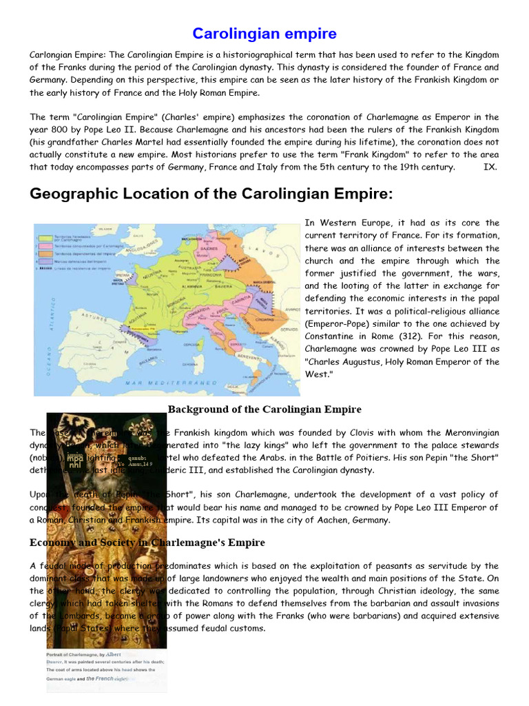 Carolingian Empire - Odt | PDF | Charlemagne | Holy Roman Empire