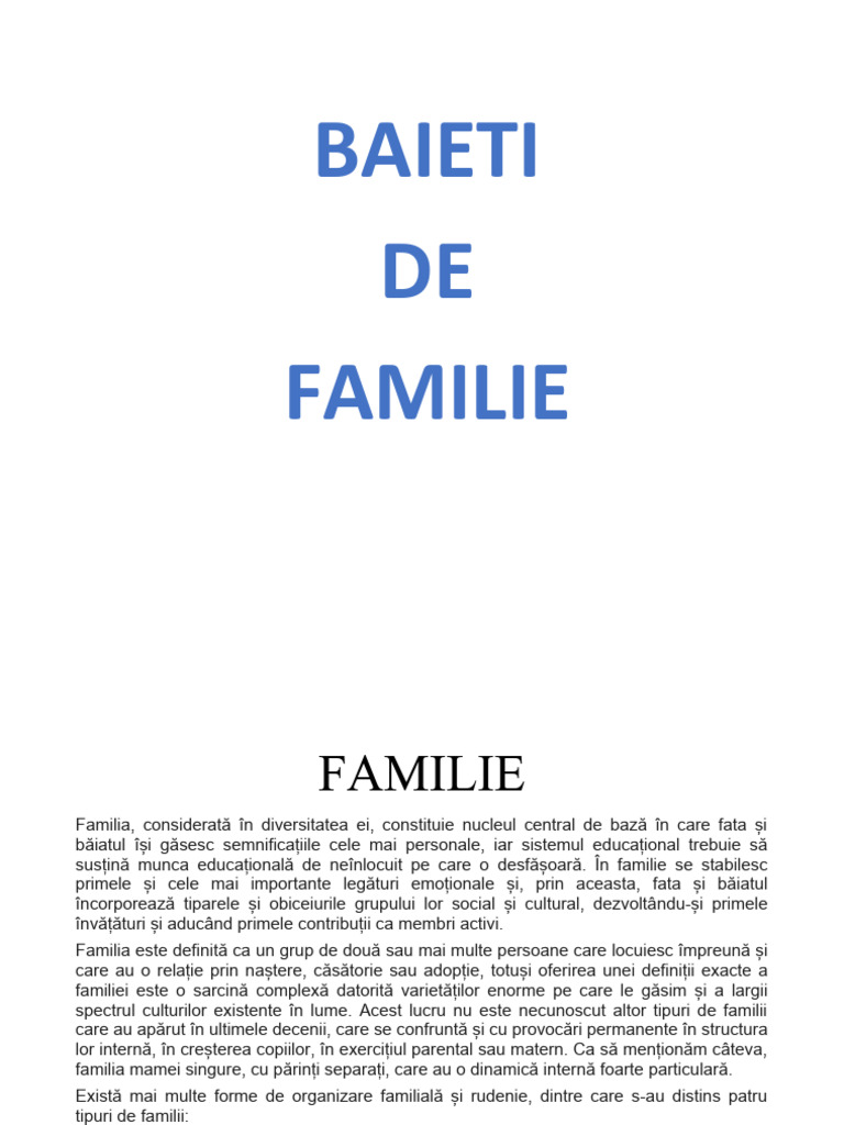 Tipuri de Familie | PDF