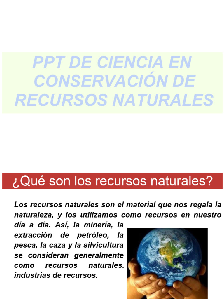 Conservación de Recursos Naturales | PDF | Entorno natural | Agua