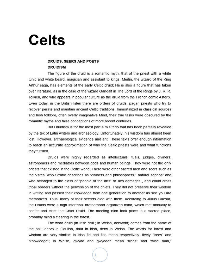 Celtic Mythology | PDF | Druid | Fairies