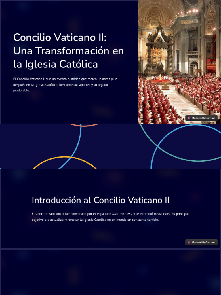 Concilio Vaticano II Una Transformacion en La Iglesia Catolica | PDF | Iglesia Católica ...