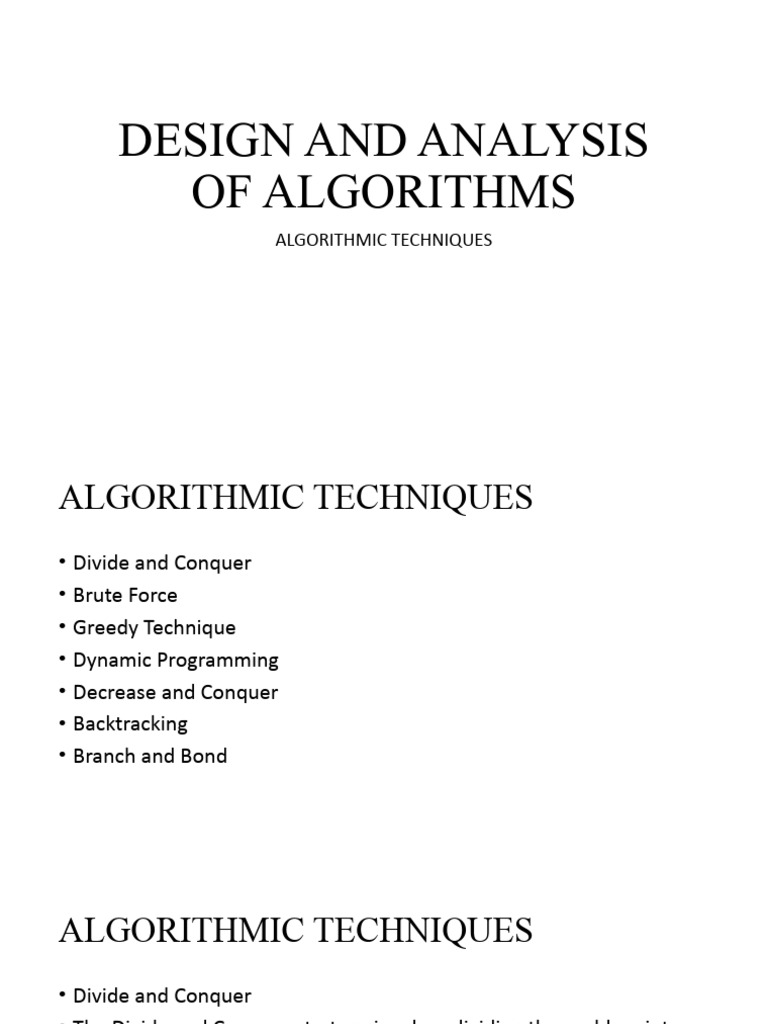 Design and Analysis of Algorithms | PDF | Dynamic Programming | Mathematical Optimization