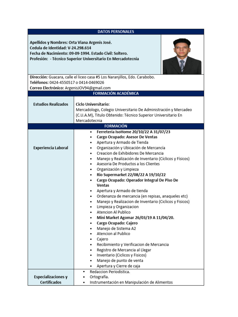 Curriculum Ar Gen Is | PDF | Marketing | Negocios económicos